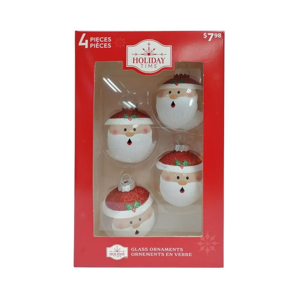 HOLIDAY TIME 4CT CLR SANTA GLS OR, Size:5.7*9.25inches - Walmart.ca