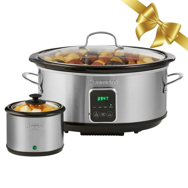 Kenmore 7-Qt Programmable Slow Cooker with Dipper (6.6L), Black ...