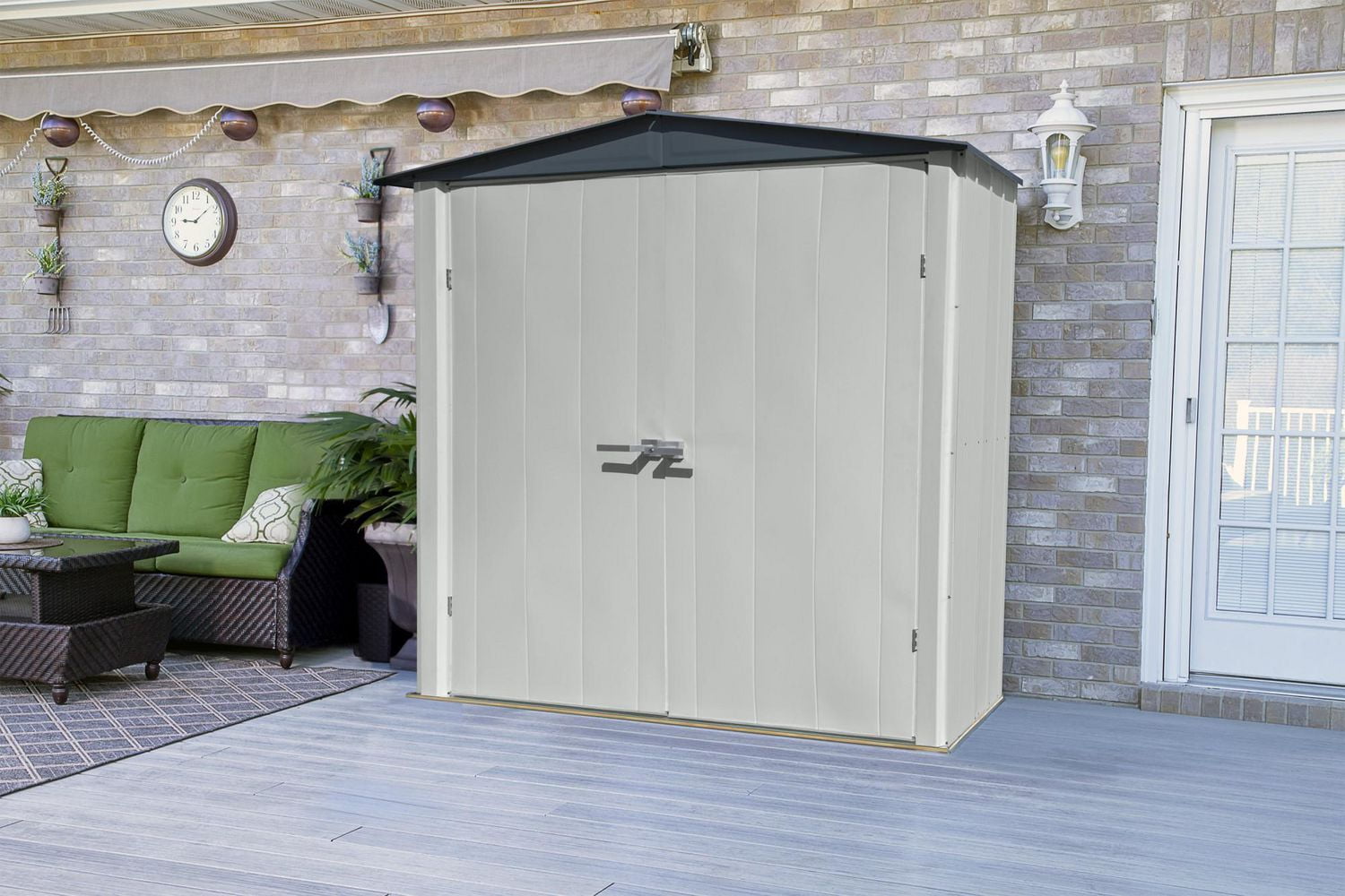 Click here for Arrow Storage Buildings Spacemaker Patio Shed  6x3... prices