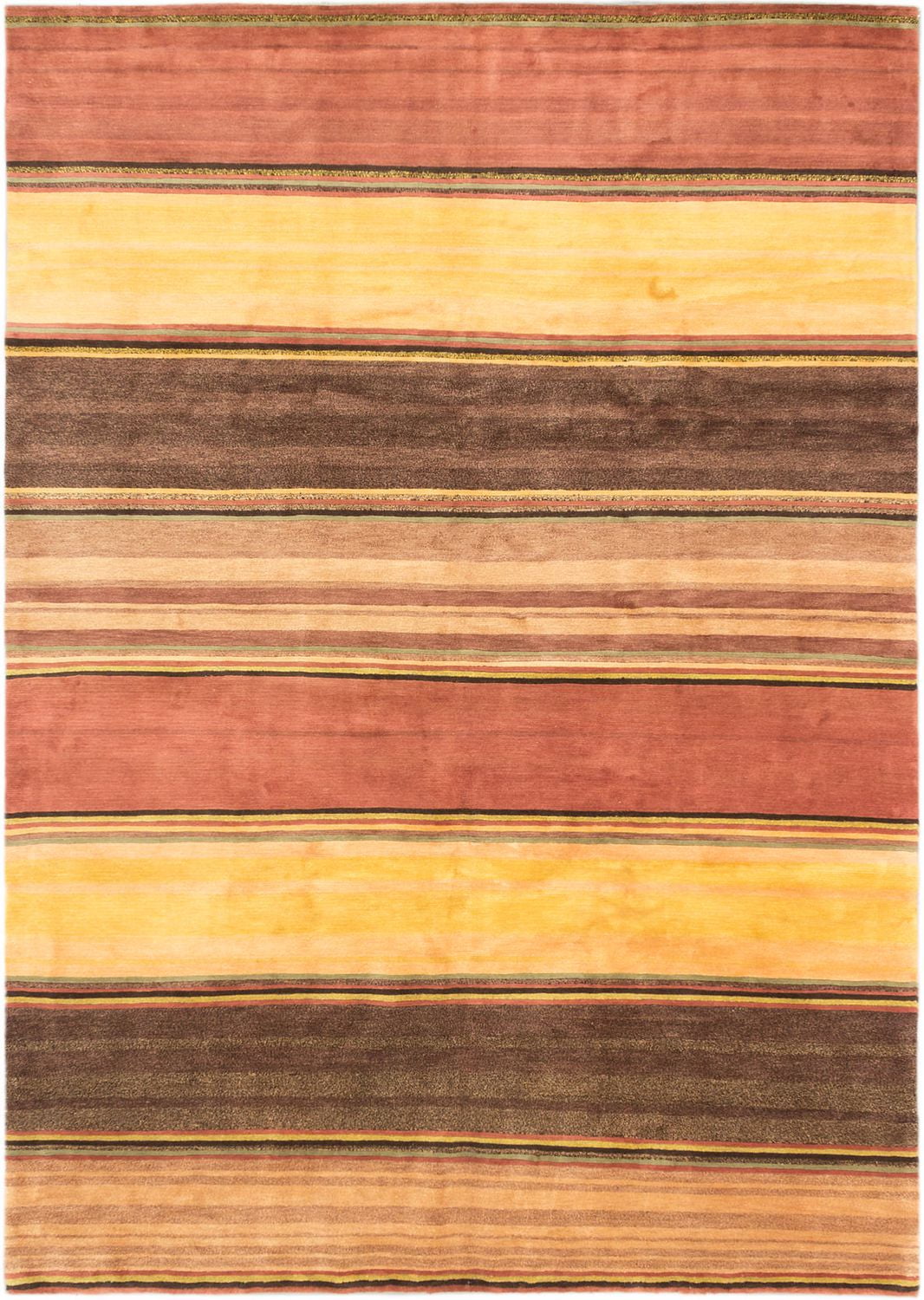 eCarpetGallery Hand Knot Aurora Copper Brown Wool Rug 8'0"x11'0 ...