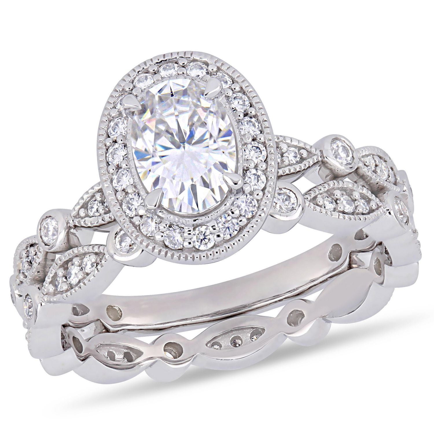 Click here for Miabella 1-1/2 Carat T. G.W. Moissanite 10k White... prices