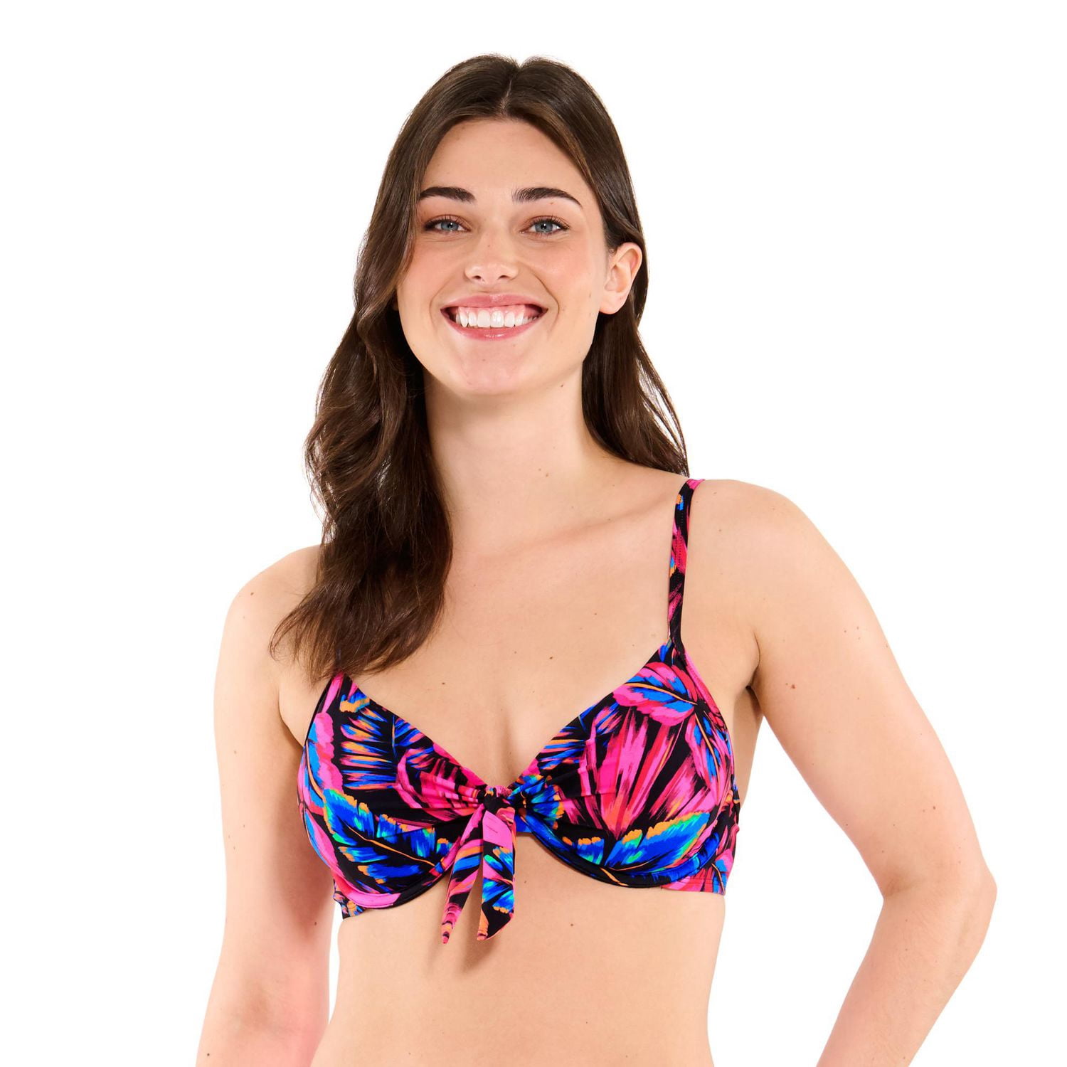 Click here for Captiva Womens Floral Underwire Front Tie Bikini T... prices