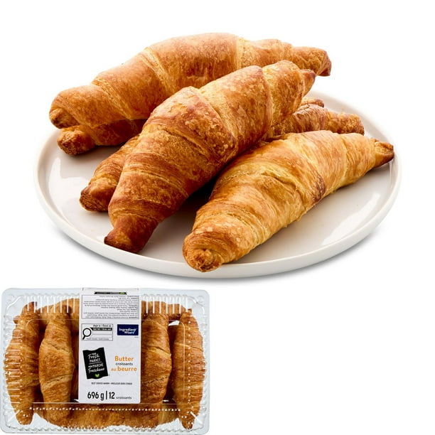 Your Fresh Market Butter Croissants, 12 pieces, 696 g total - Walmart.ca
