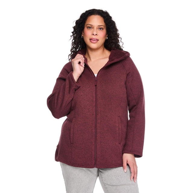 George Women's Plus Faux Shearling Zip Up Jacket - Walmart.ca