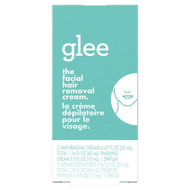glee Womens Facial Hair Removal Cream Depilatory Kit, 2 facial hair ...