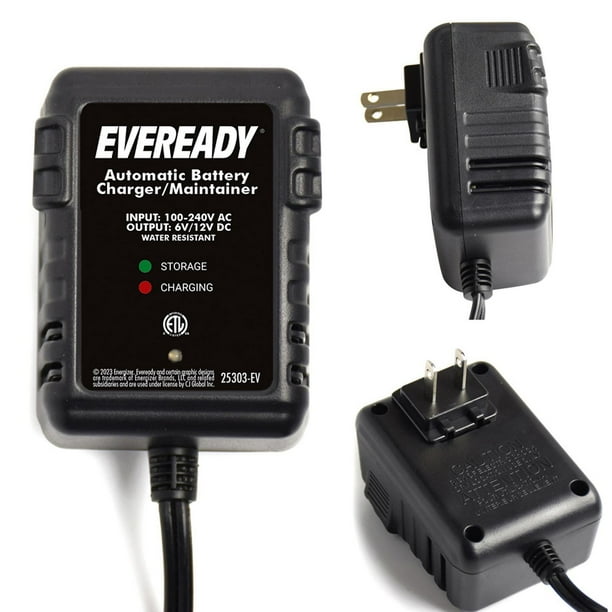 Eveready 1-amp Automatic 6-volt/12-volt Battery Charger/Maintainer ...