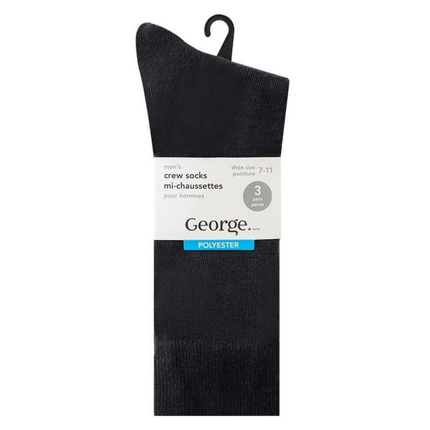George Men's Dress Crew Socks 3-Pack - Walmart.ca