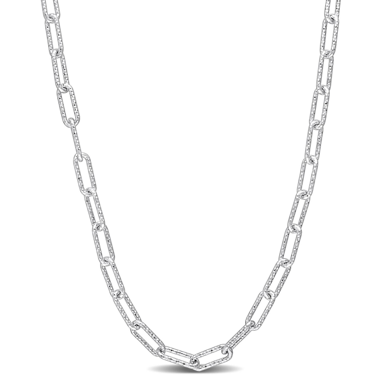 Click here for Miabella Sterling Silver Paperclip Necklace 20 prices