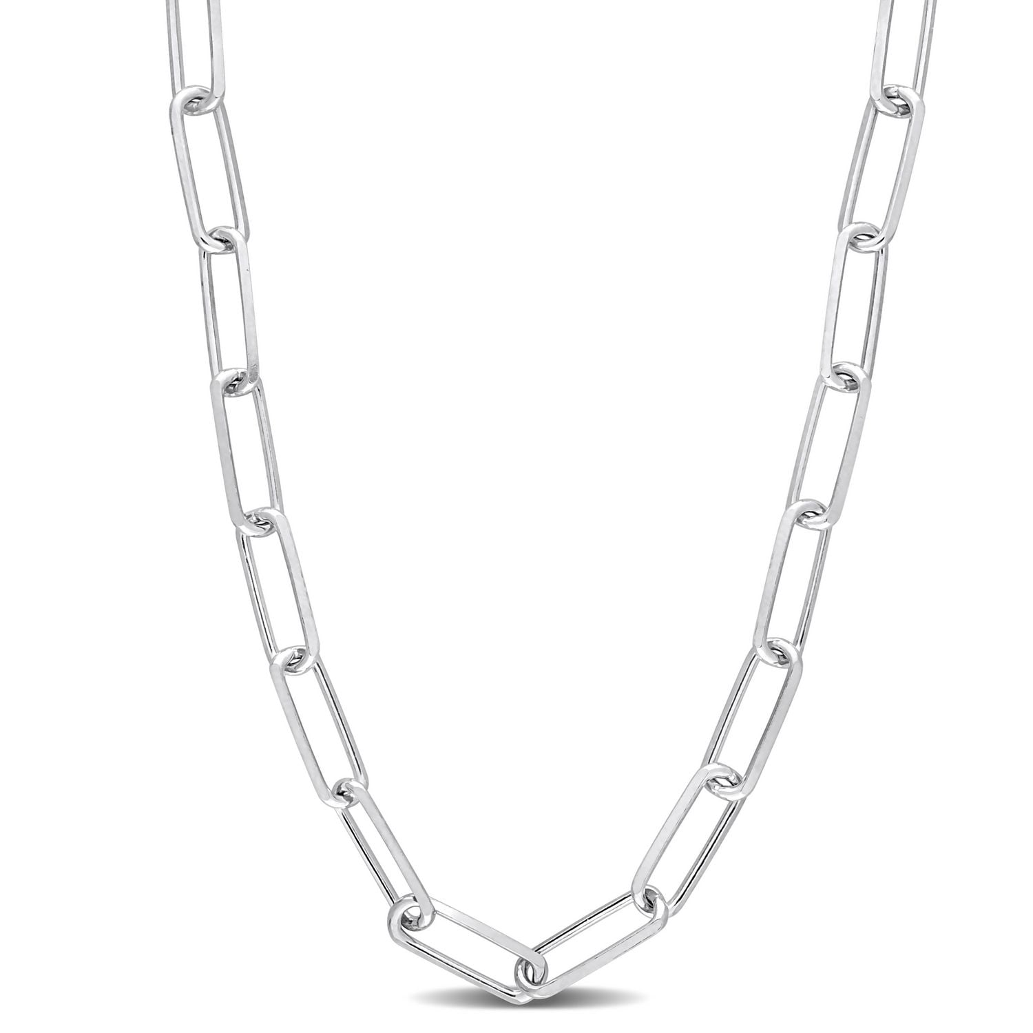 Click here for Miabella Sterling Silver Paperclip Necklace 32 prices