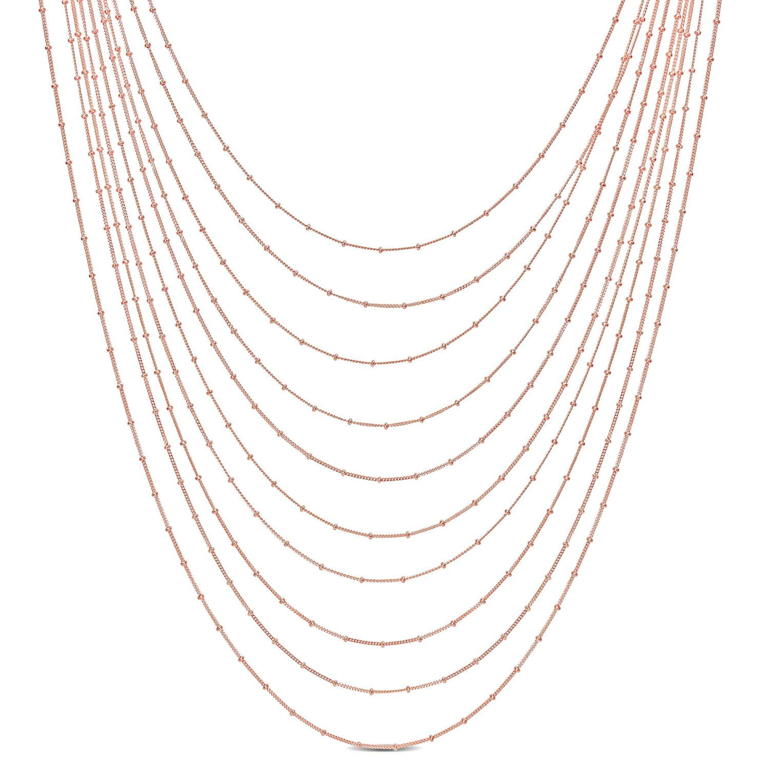 Click here for Miabella 18k Rose Gold Plated Sterling Silver 10 S... prices