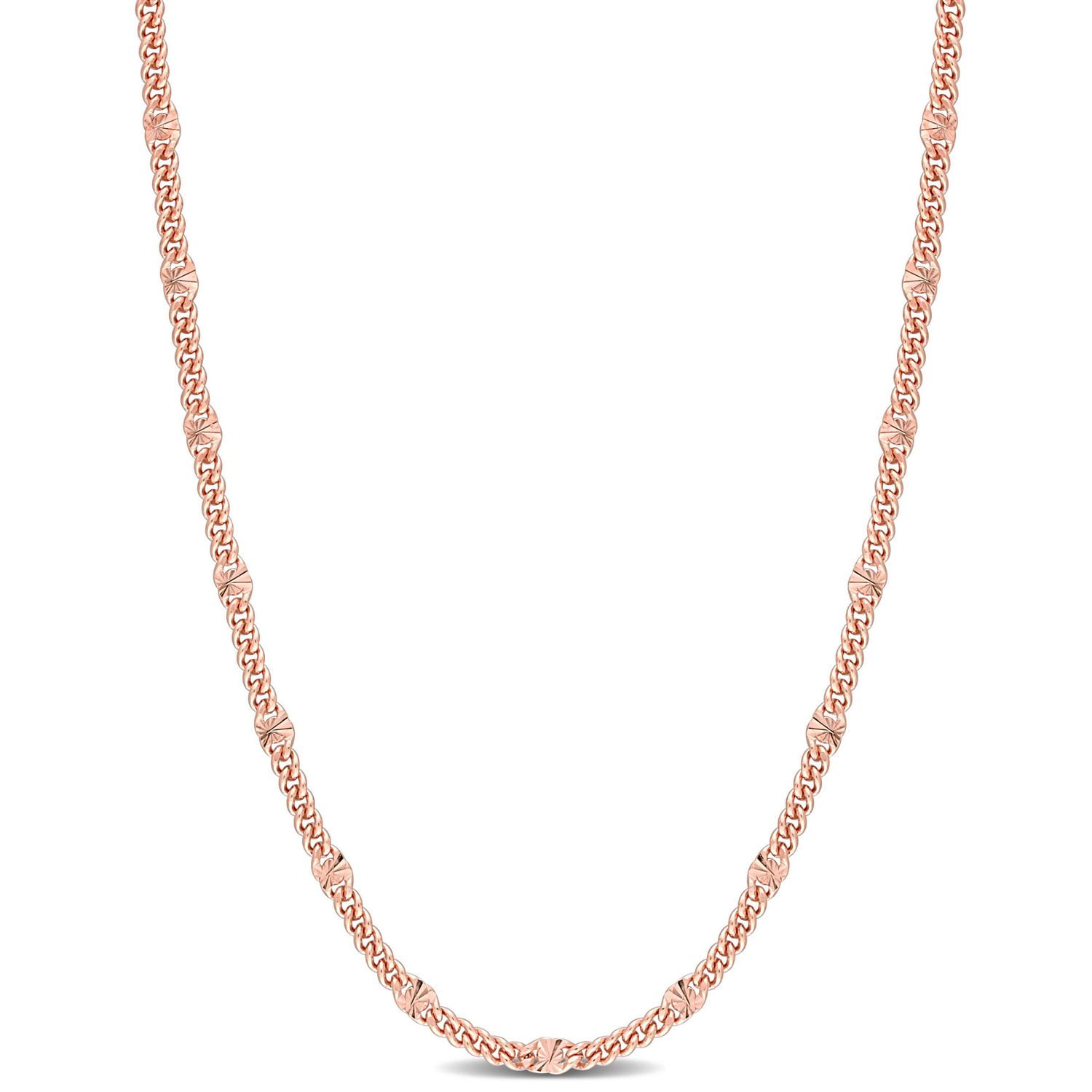Click here for Miabella 18k Rose Gold Plated Sterling Silver Curb... prices