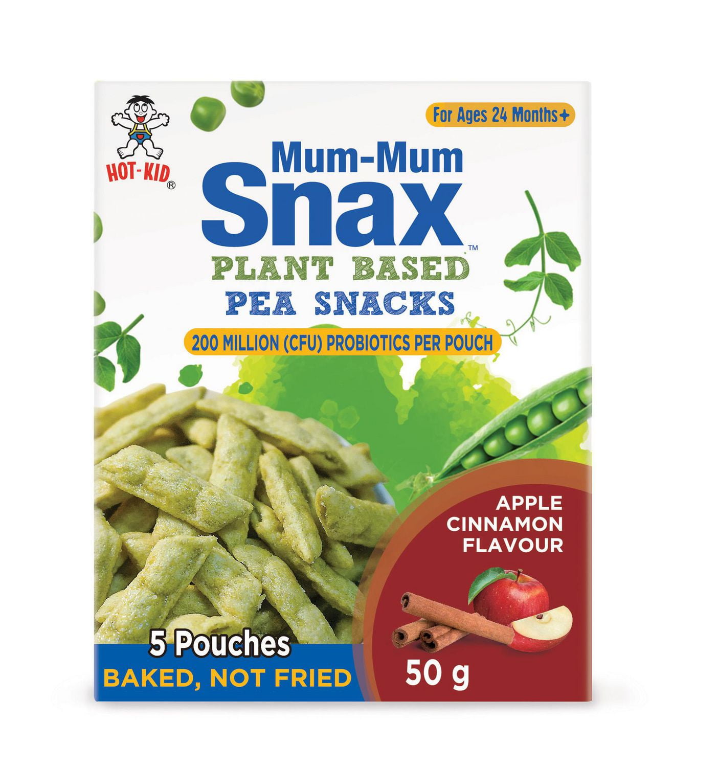 Mum-Mum Snax Plant Based Pea Snacks Apple & Cinnamon | Walmart Canada