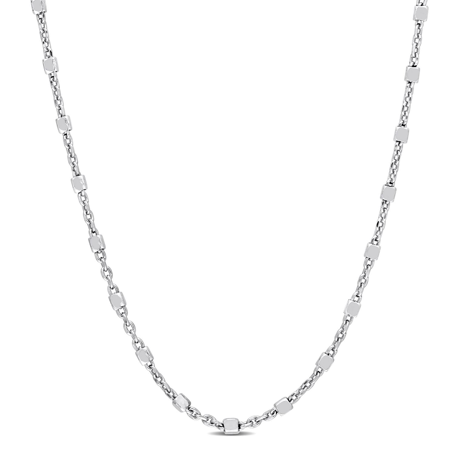 Click here for Miabella Sterling Silver Bead Station Necklace 18 prices