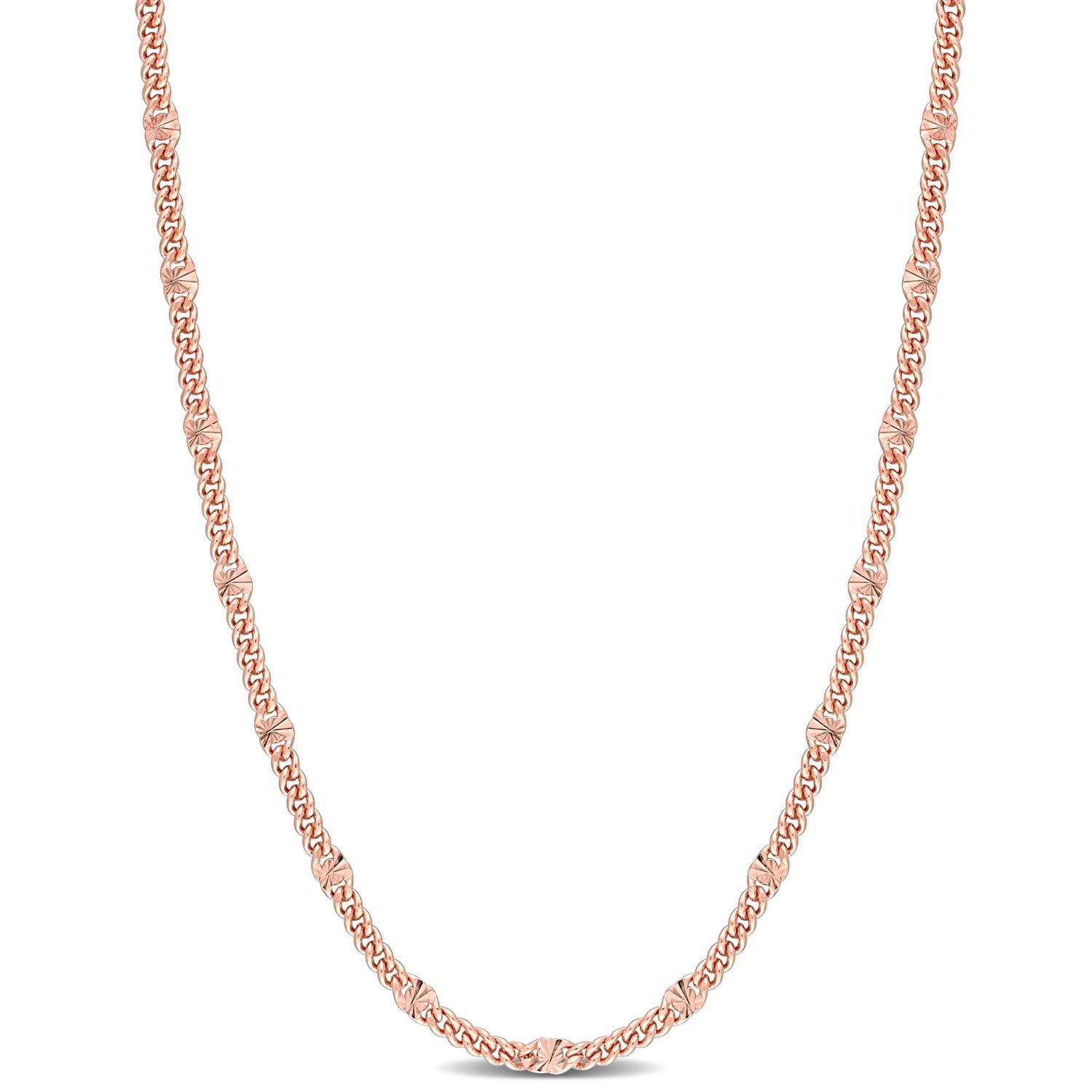 Click here for Miabella 18k Rose Gold Plated Sterling Silver Curb... prices