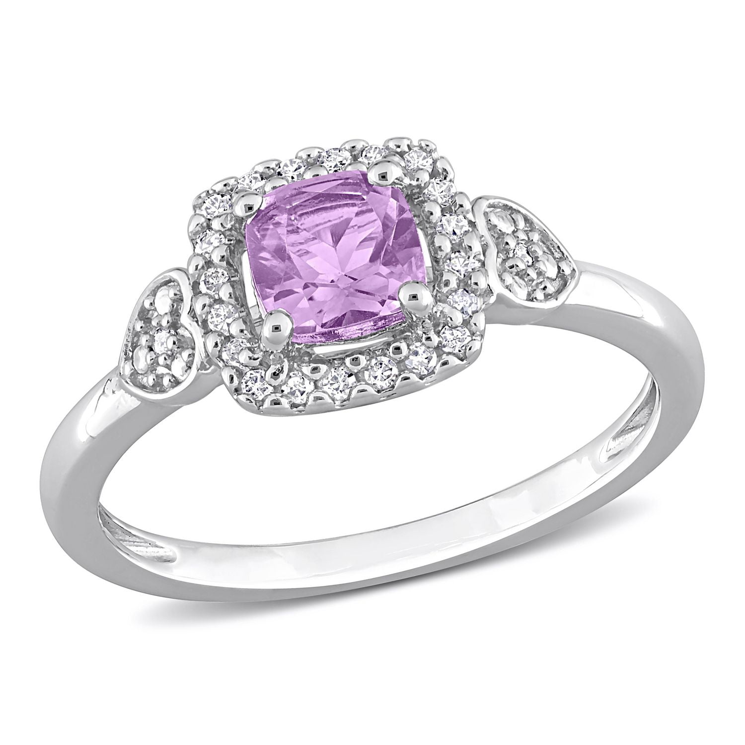 Click here for Miabella 5/8 Carat T. G.W. Amethyst And 1/10 Carat... prices