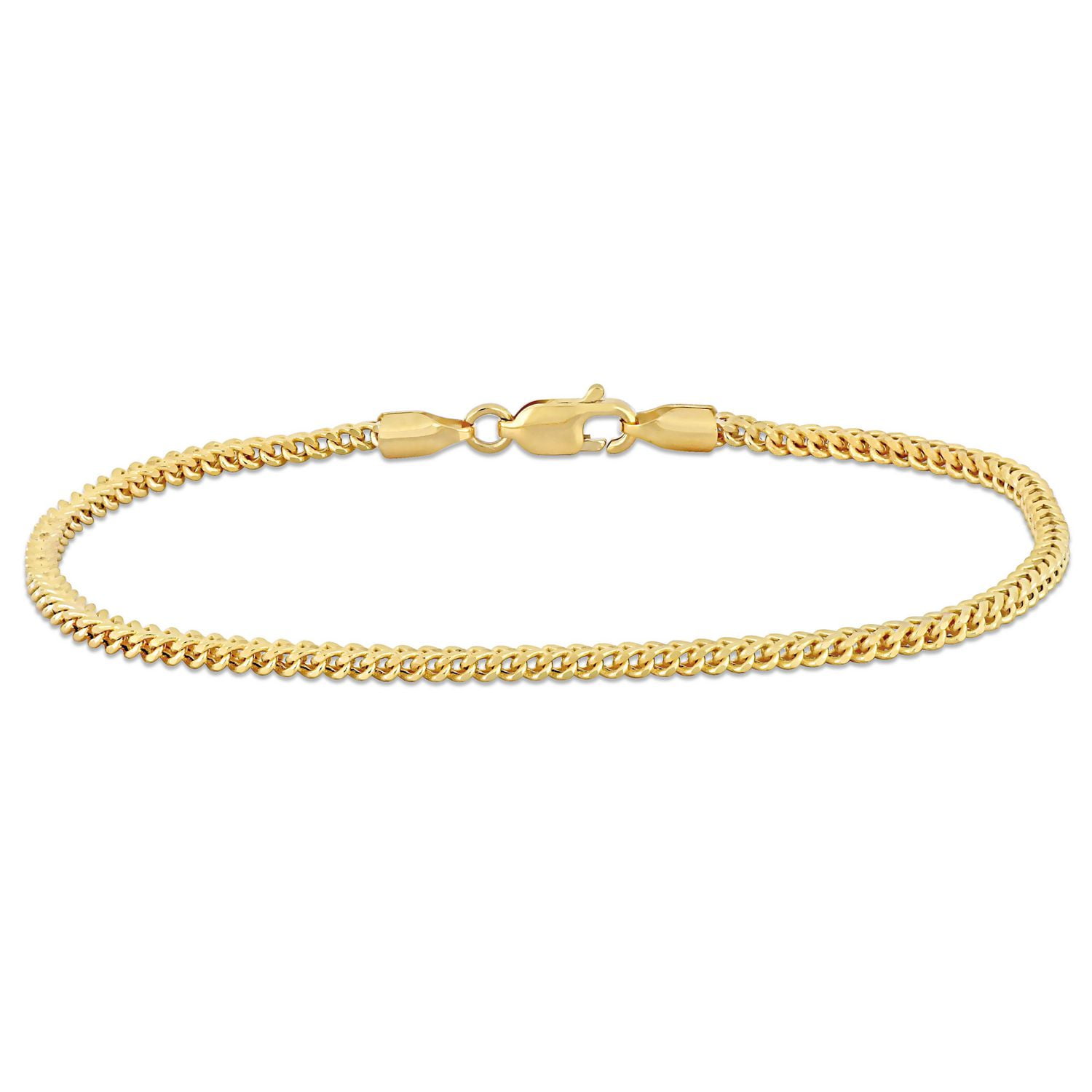 Click here for Miabella 10k Yellow Gold Franko Link Chain Bracele... prices