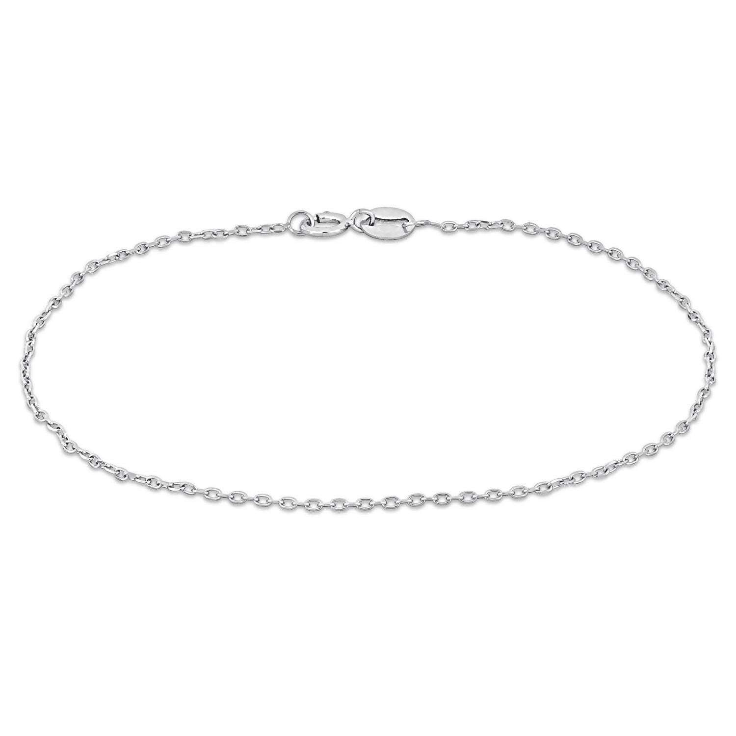 Click here for Miabella Platinum Diamond Cut Cable Chain Bracelet... prices