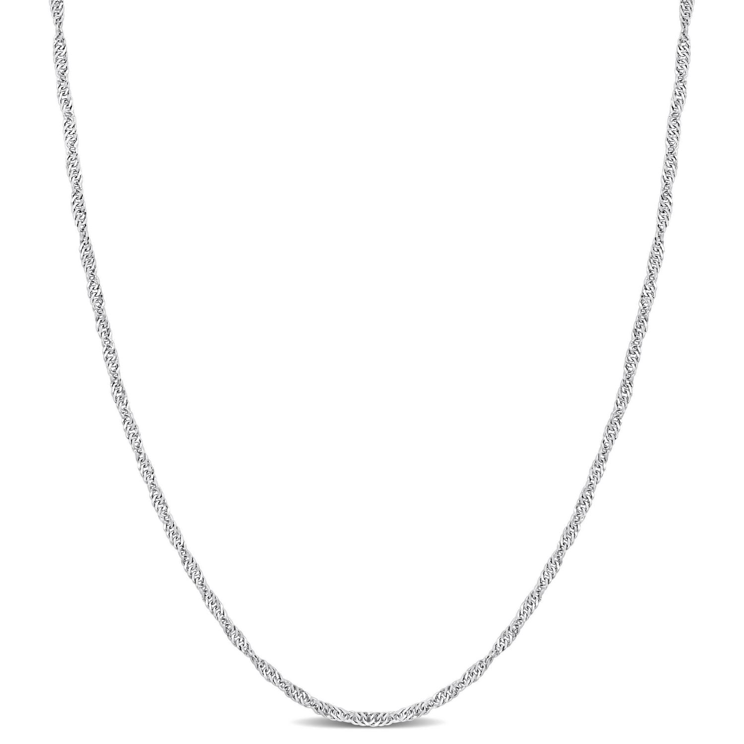 Click here for Miabella Platinum Singapore Chain Necklace 22 prices