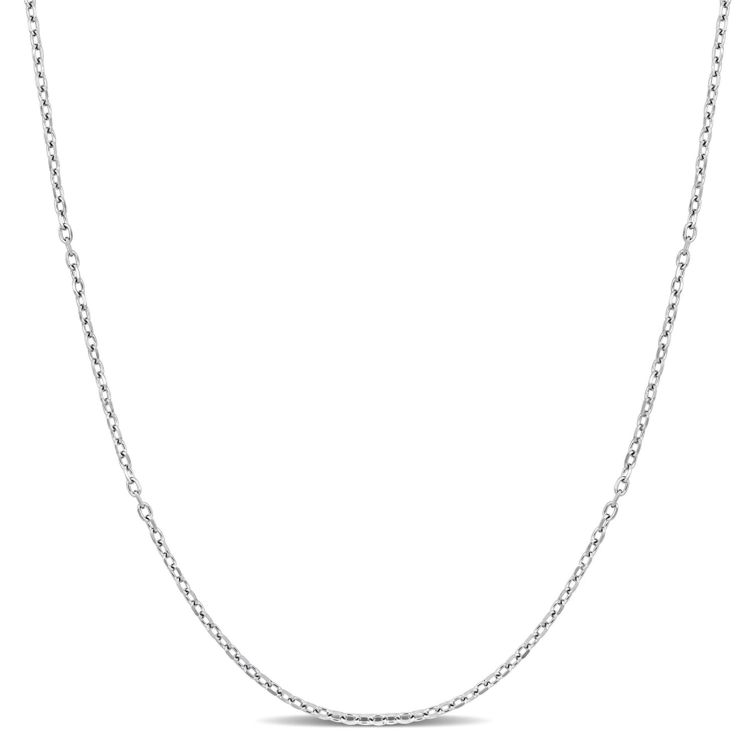 Click here for Miabella Platinum Diamond Cut Cable Chain Necklace... prices