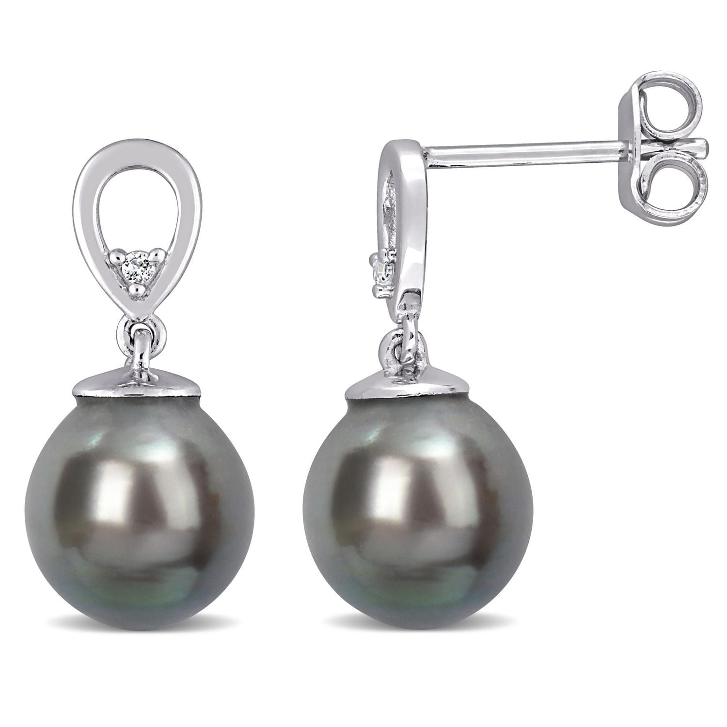 Click here for Miabella Tahitian Cultured Pearl And White Topaz S... prices