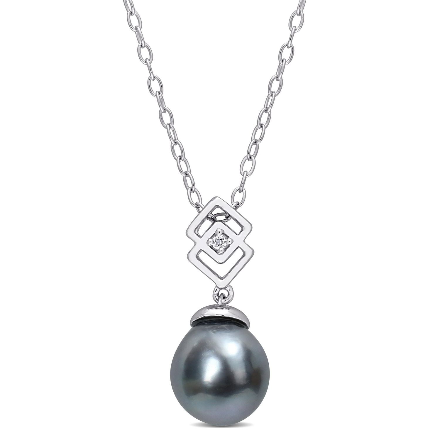 Click here for Miabella Tahitian Cultured Pearl And White Topaz S... prices