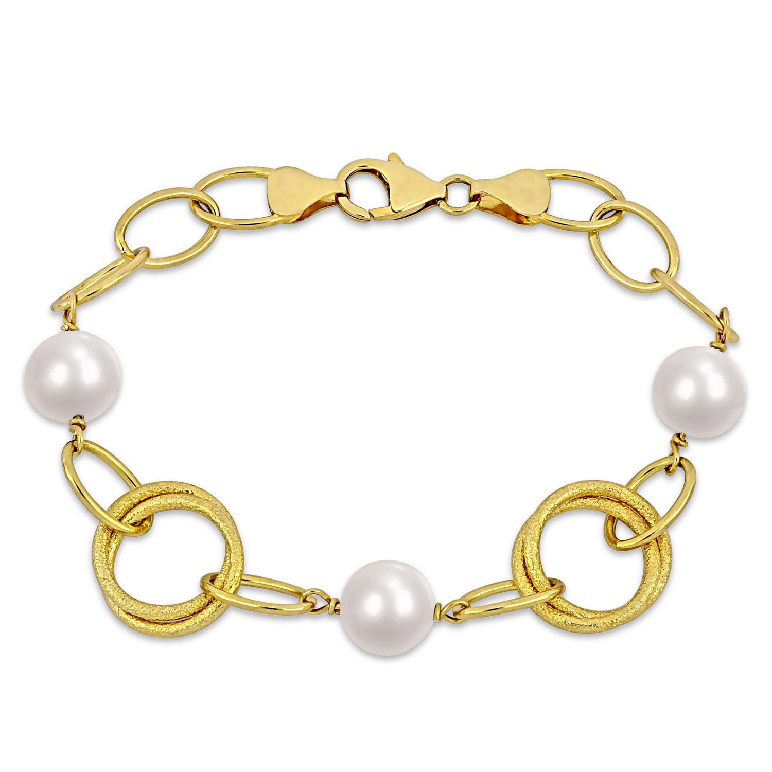 Click here for Miabella Cultured Freshwater Pearl Yellow Gold Fla... prices