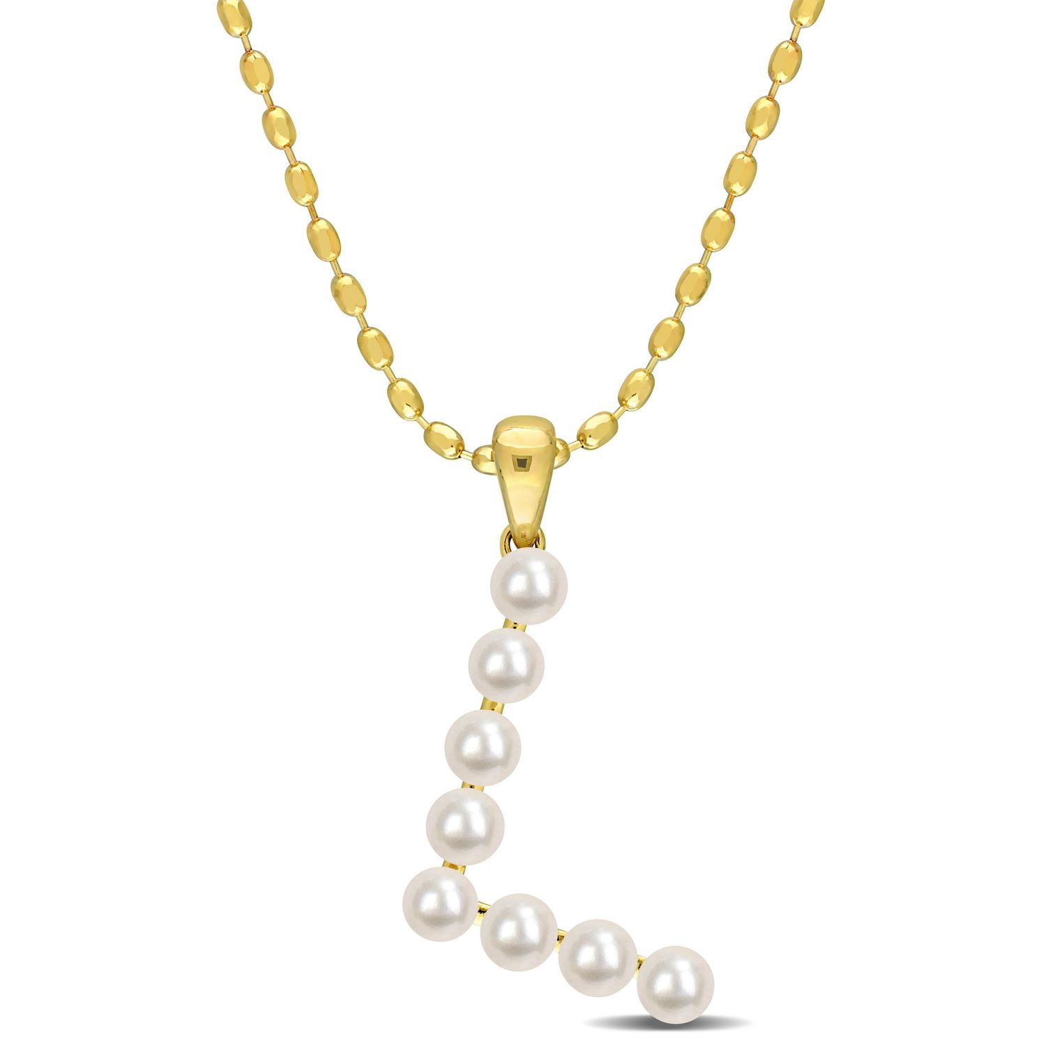 Click here for Miabella Cultured Freshwater Pearl Yellow Plated S... prices