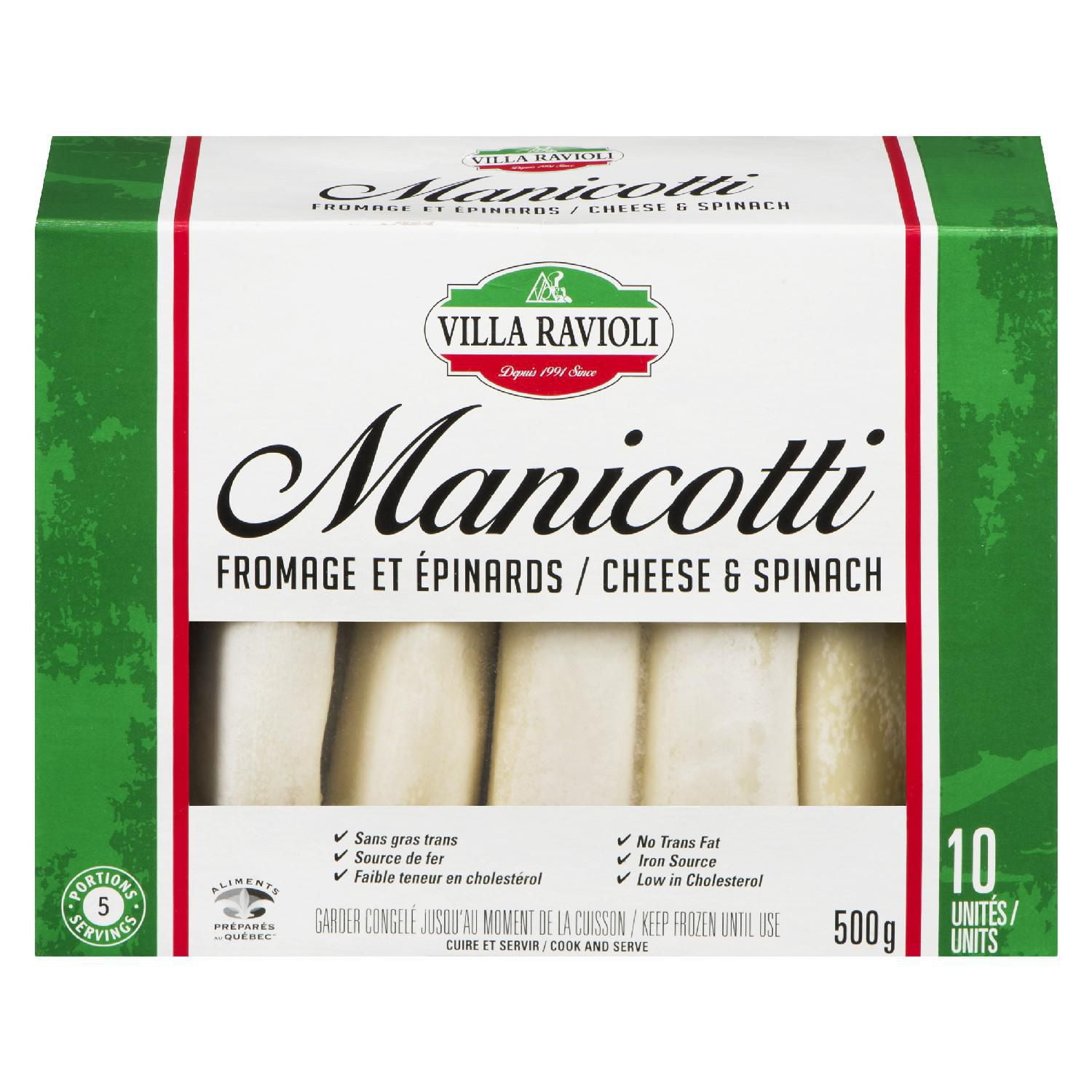Villa Ravioli Manicotti Ricotta & Spinach | Walmart Canada
