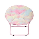 Plush kids Moon Chair, Soft seat with plush multi-colored fabric ...