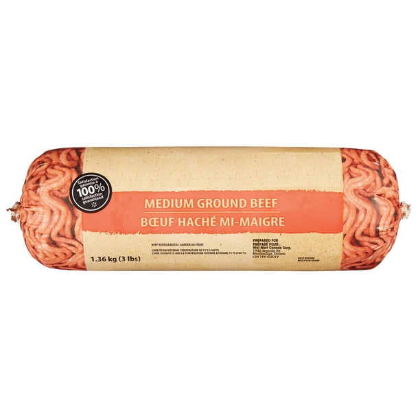Ground Beef Medium Tube, Your Fresh Market - Walmart.ca