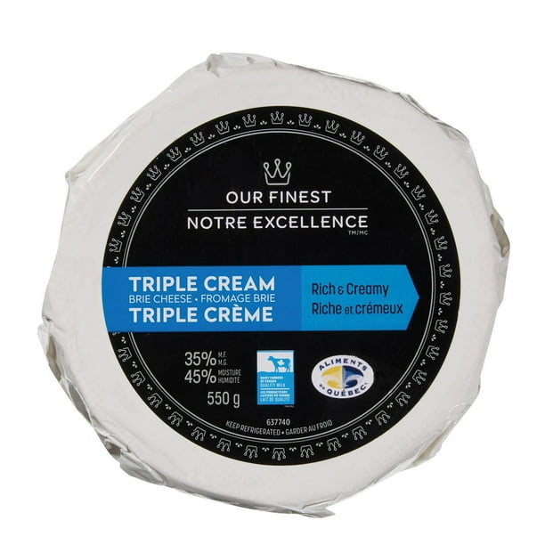 Our Finest 35% M.F. Triple Cream Brie Cheese, 550 g - Walmart.ca