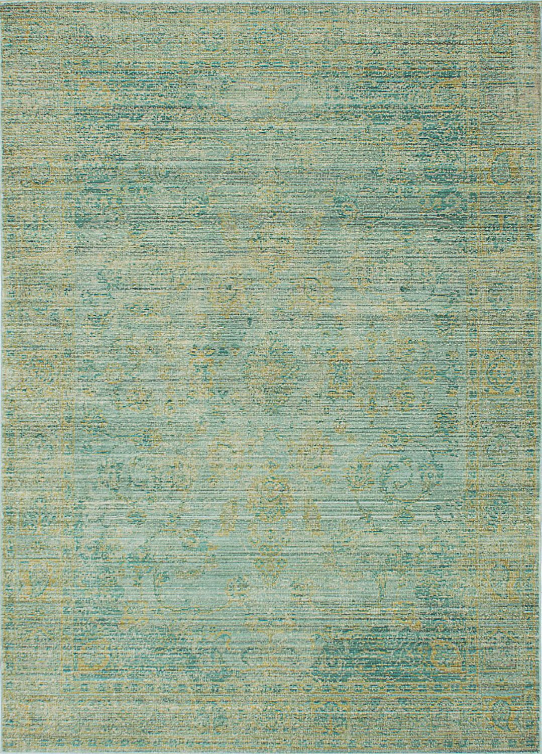 EcarpetGallery Aqua Silk Light Green Polyester Rug | Walmart Canada