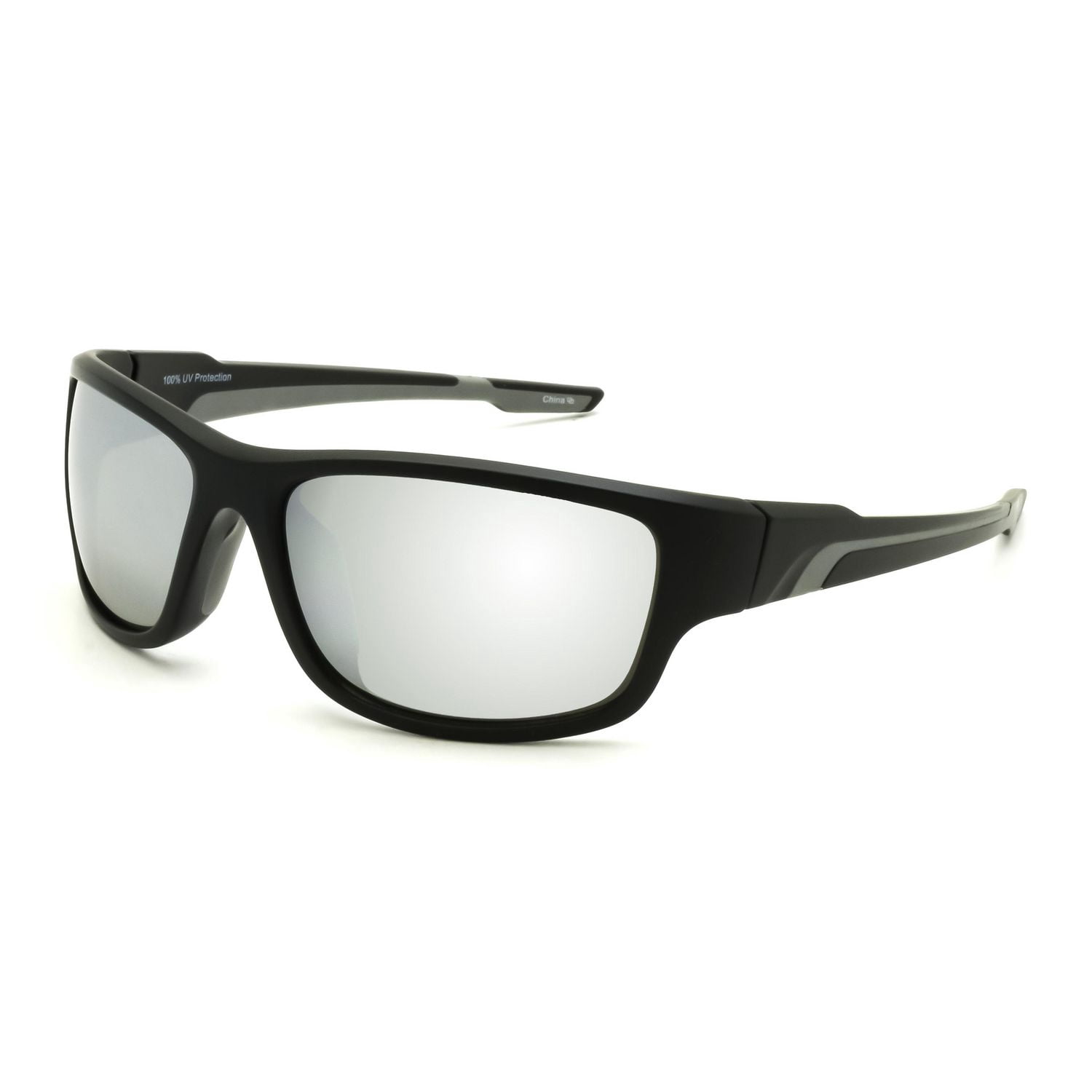 Click here for George Mens Black And Silver Wraparound Sunglasses... prices