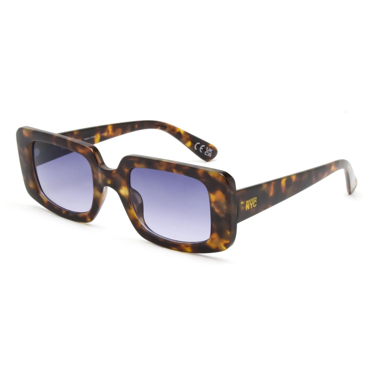 Click here for Madden Nyc Amber Tort Rectangle Sunglasses One Siz... prices