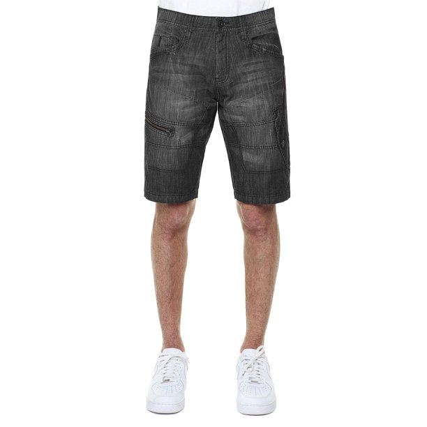 Dark Black Men's Super Lightweight Denim Cargo Capri - Walmart.ca