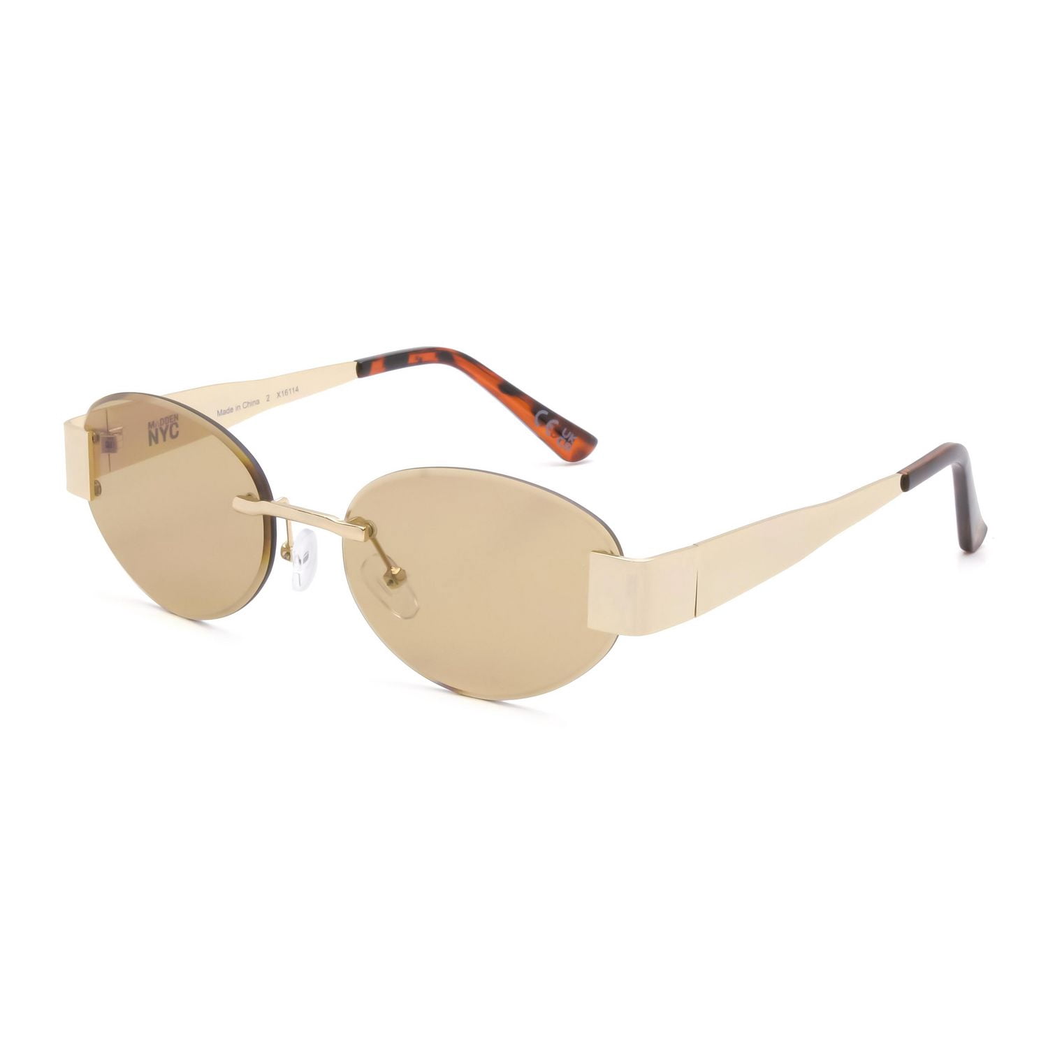Click here for Madden Nyc Gold And Tortoise Oval Sunglasses One S... prices