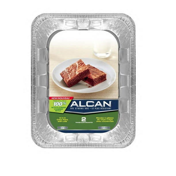Alcan® 13x9 inch Cake Pan with Lid 100% Recycled Aluminum Foil Pan ...