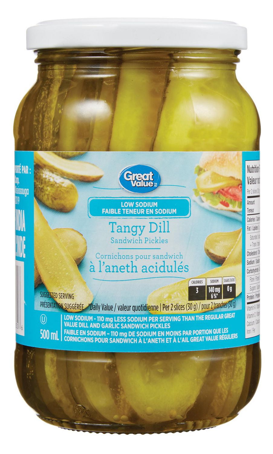 Great Value Tangy Dill Sandwich Pickles | Walmart Canada