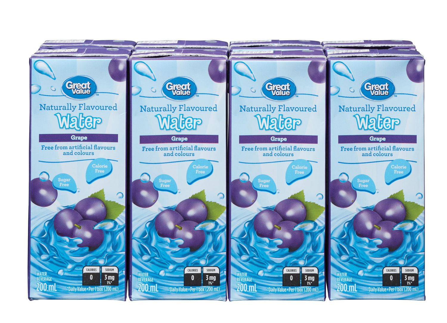 Great Value Naturally Flavoured Grape Water | Walmart Canada