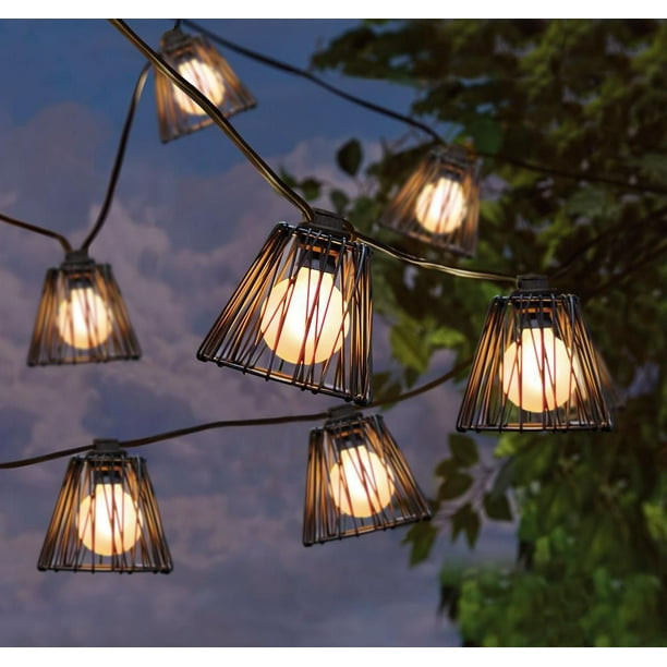 10CT Rattan V String Lights - Walmart.ca