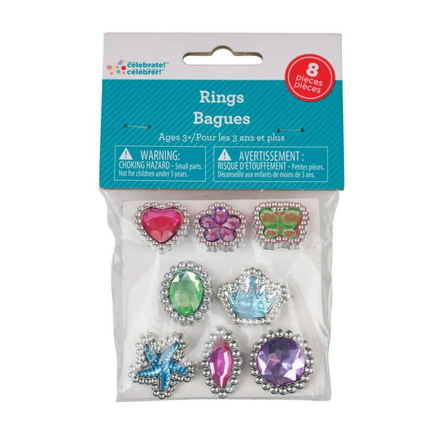 Rhinestone Plastic Rings, Way to Celebrate Party Favors - 8ct - Walmart.ca