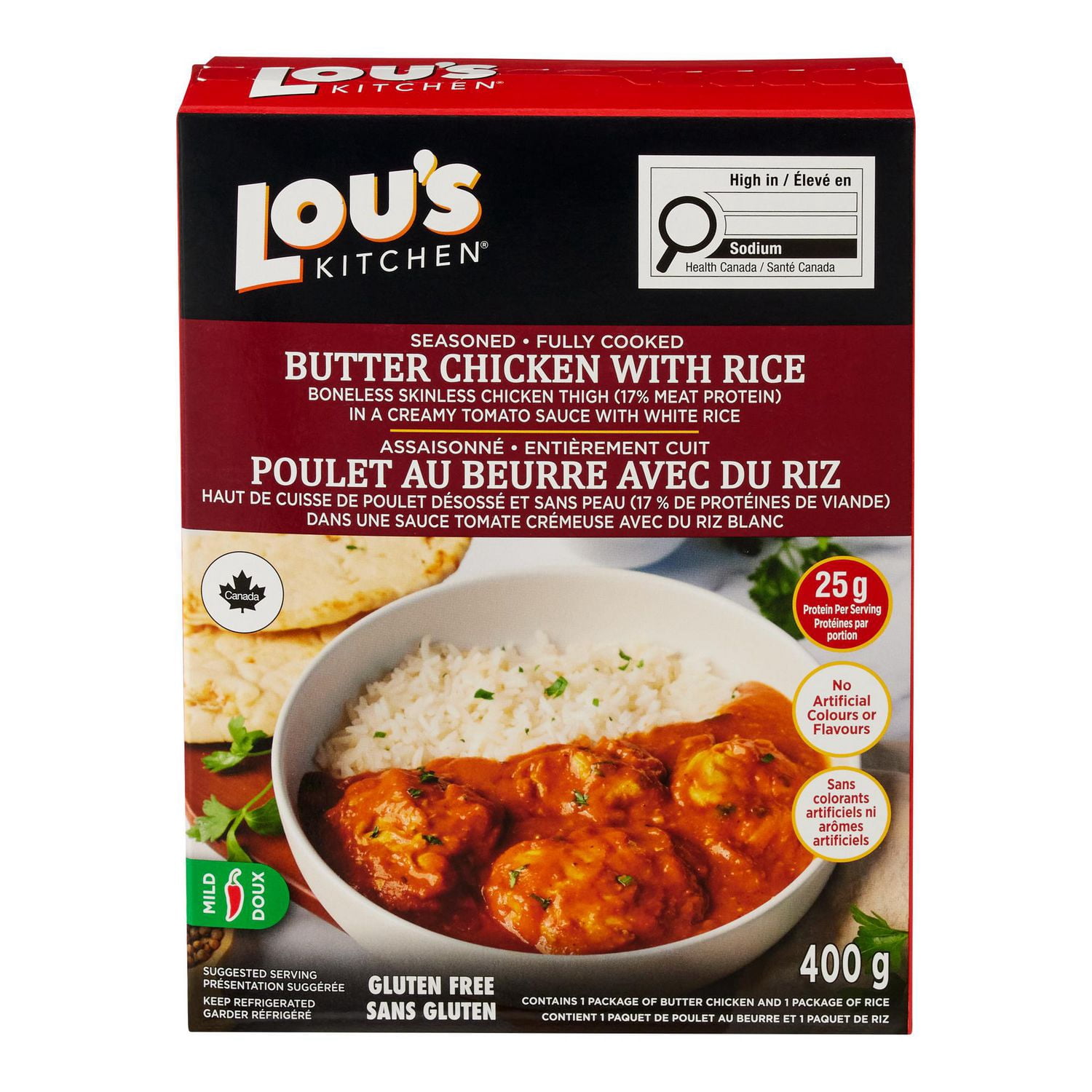 Click here for Lous Kitchen Lous Kitchen Butter Chicken With Rice prices