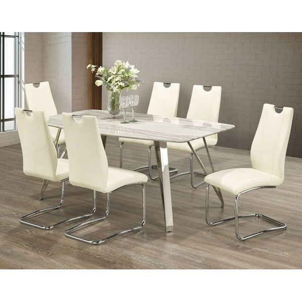 Meredith 7-Piece Dining Set, White - Walmart.ca
