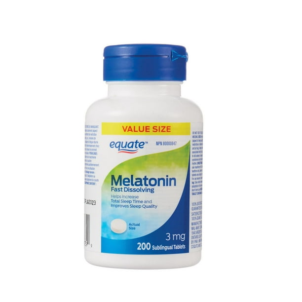 Equate Melatonin Fast Dissolving 3mg, 200 Sublingual Tablets - Walmart.ca