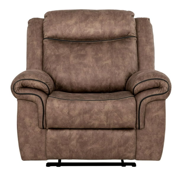 Garrett 42 in. Tan Leather Match Manual Rocker Recliner - Walmart.ca