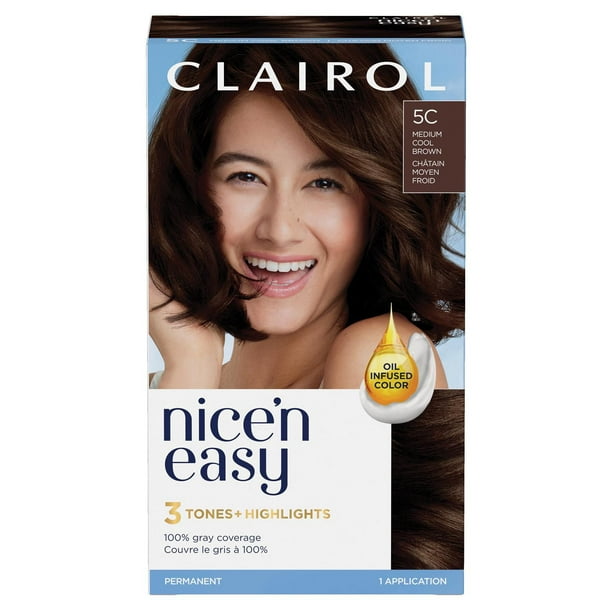 Clairol Nice'n Easy Permanent Hair Dye, 100% Gray Coverage - Walmart.ca