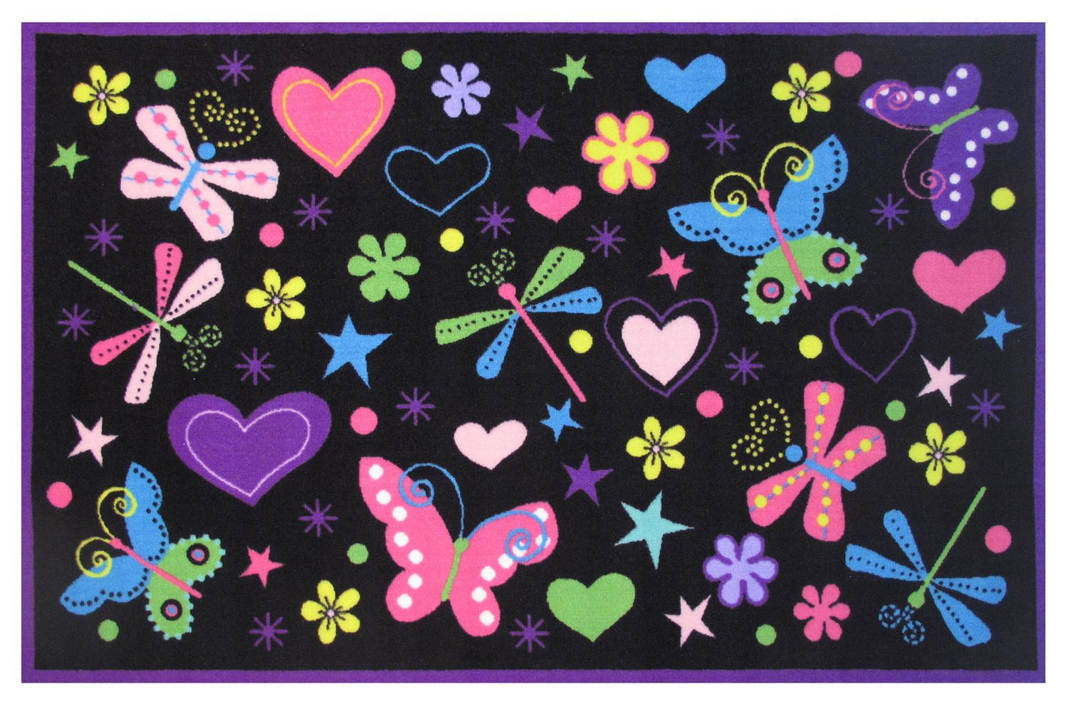 Fun Rugs Rectangle Multi-Colored Exotic Nature Nylon Kids Rug | Walmart ...