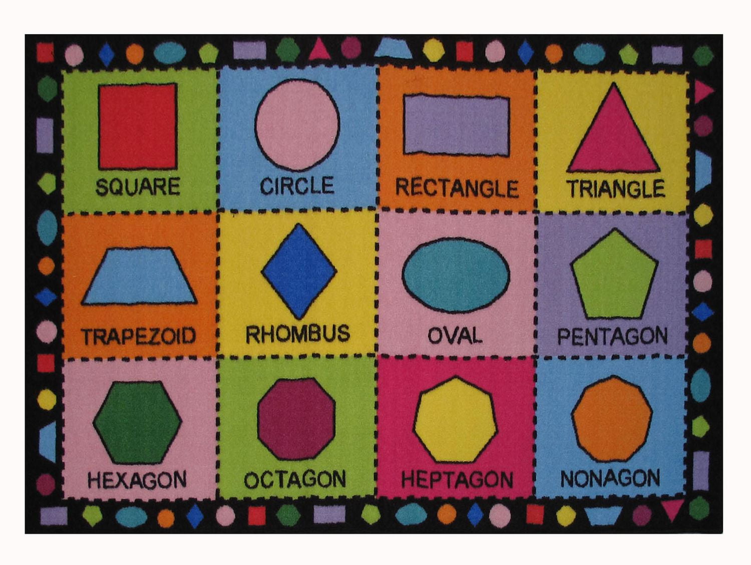 Fun Rugs Rectangle Multi-Colored Shapes Nylon Kids Rug | Walmart Canada