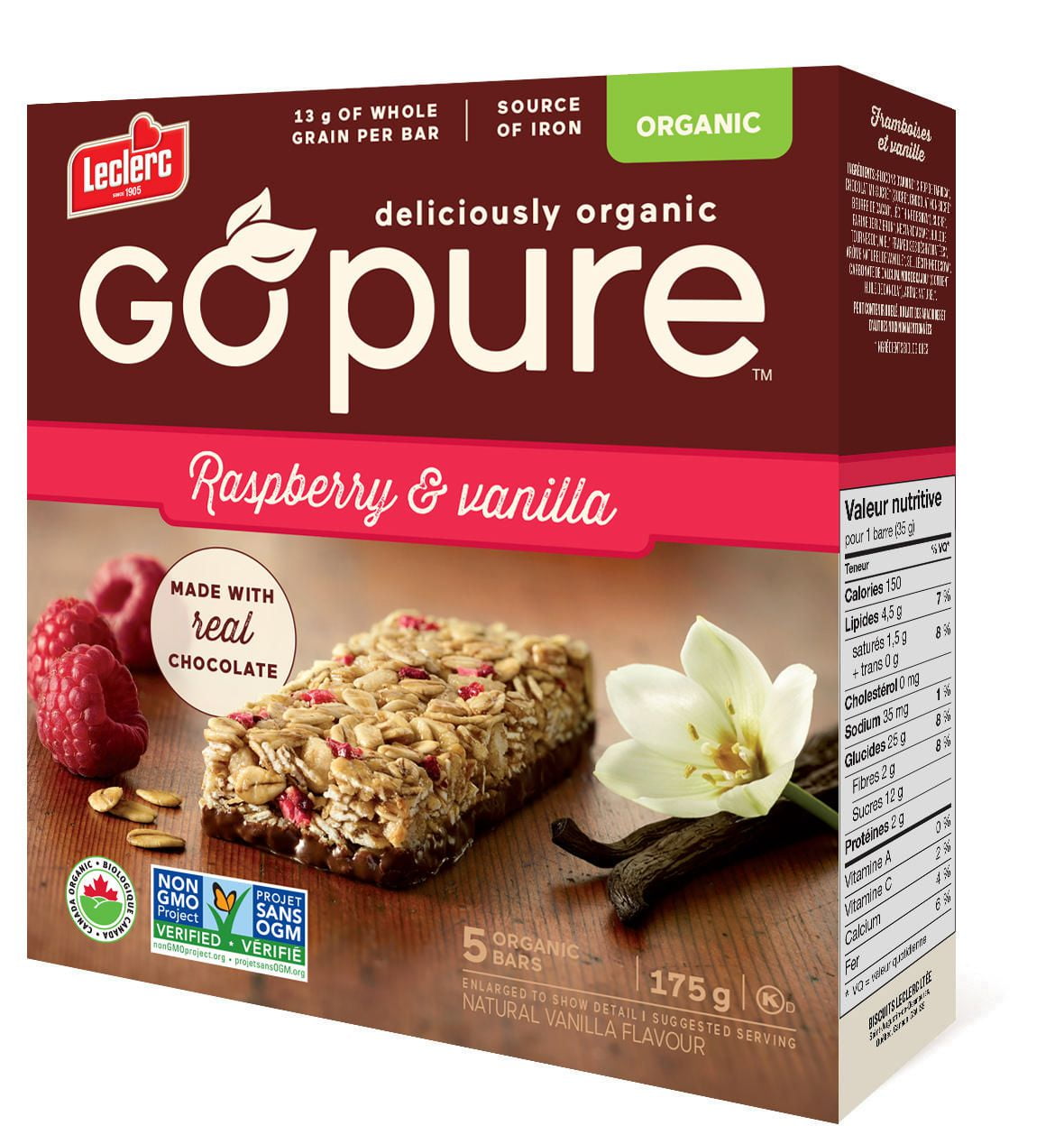 Go Pure Raspberry & Vanilla Granola bar | Walmart Canada