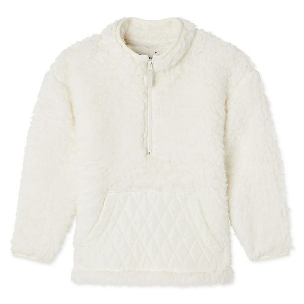 George Toddler Girls' Quarter-Zip Sherpa Popover - Walmart.ca